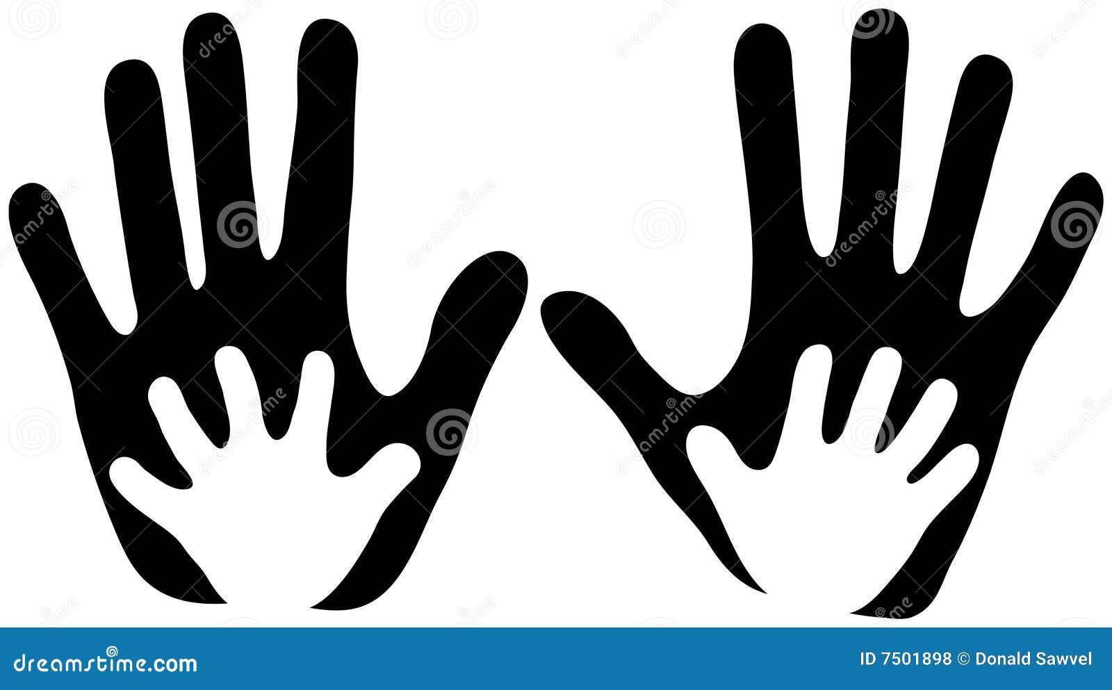 Child S Hands in Adult Hands Stock Vector - Illustration of daughter ...