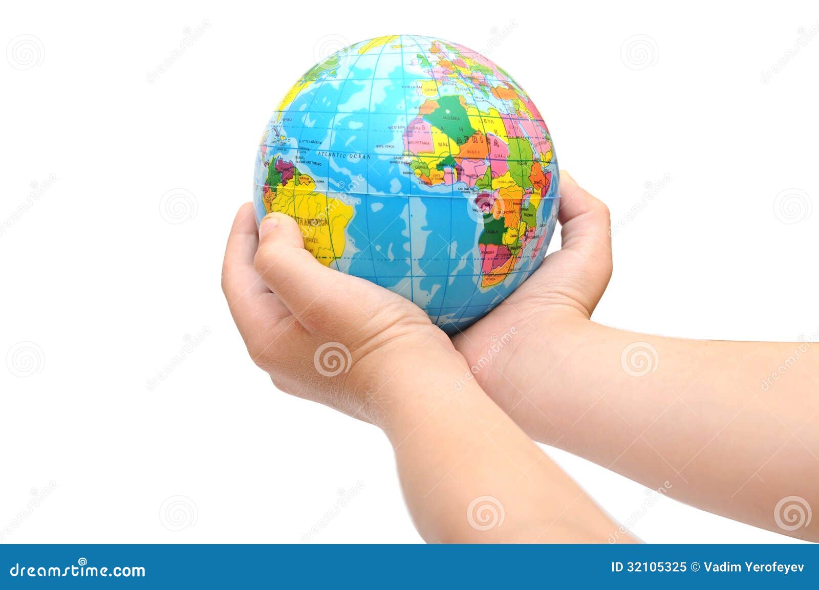 Child S Hands Holding a Globe Stock Image - Image of person, conceptual ...