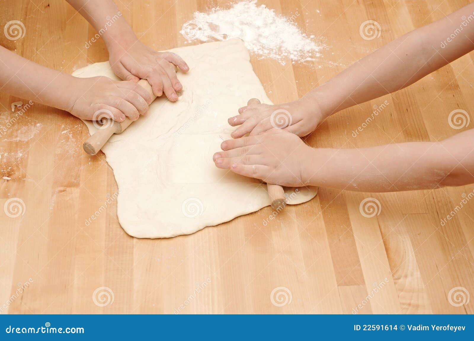 Child S Hands Kneading Dough Stock Photo - Image of food, knead: 22591614