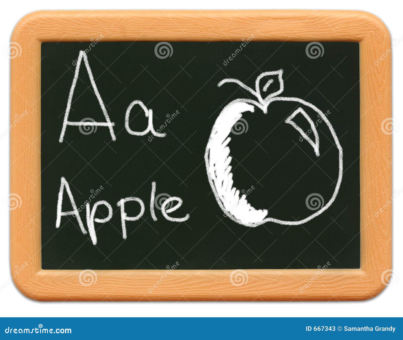 Child S Mini Chalkboard - a is for Apple Stock Image - Image of study ...