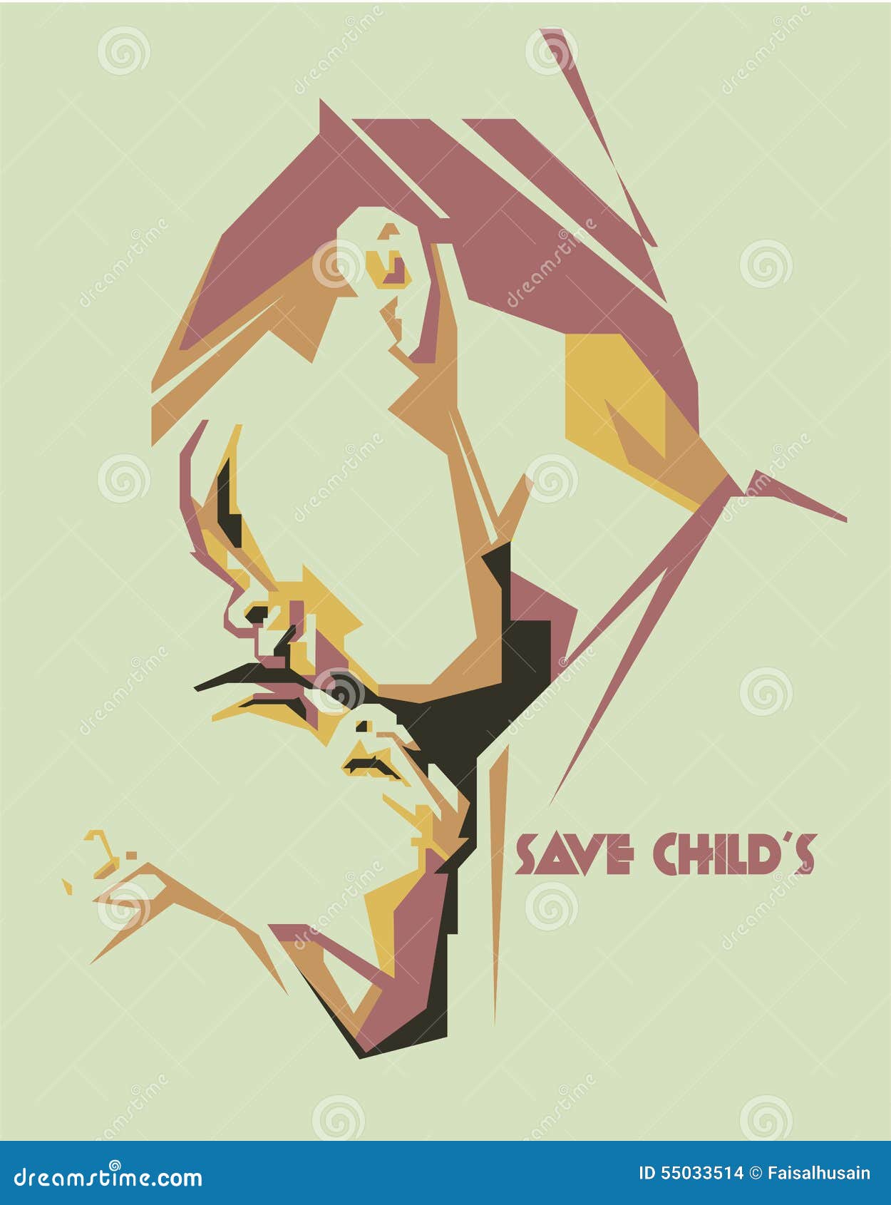 Child S Sad Vector Portrait/eps Stock Vector - Illustration of ...