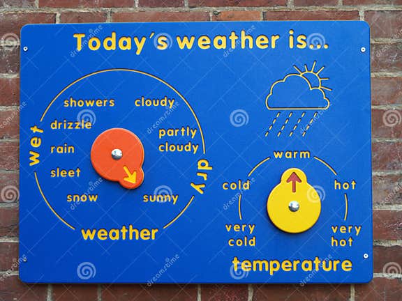 Child s weather board stock image. Image of blue, chart - 13646977