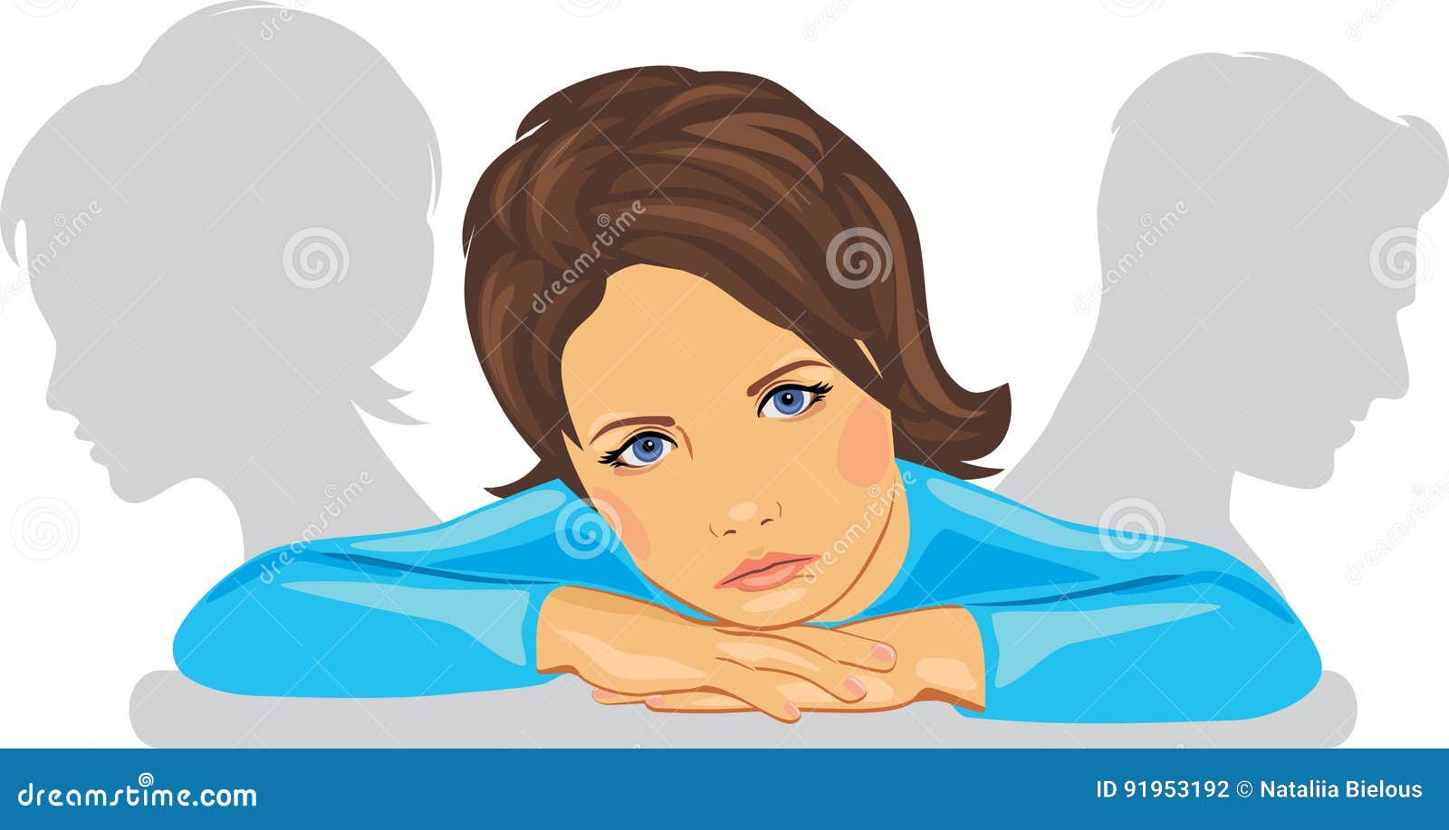 The Child is Sad because of the Divorce of Parents Stock Vector ...