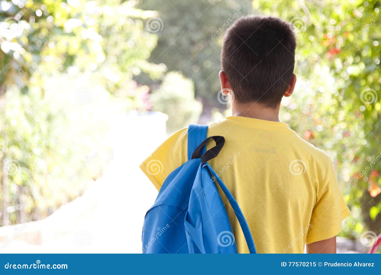Child with school bag stock image. Image of student, child - 77570215