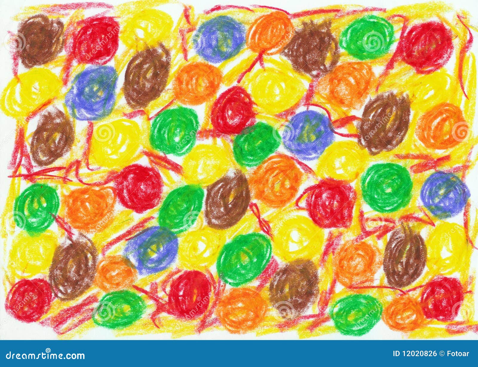 Child Scribble On The Wall Colored Pencils Scribbles On A White Wall ...