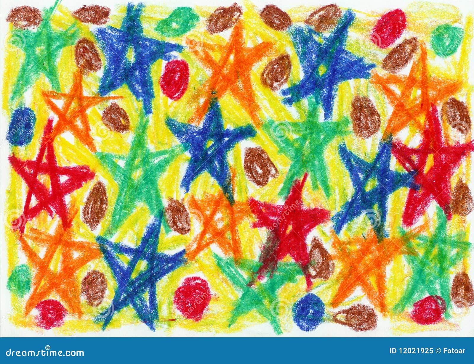 Child Scribble On The Wall Colored Pencils Scribbles On A White Wall ...