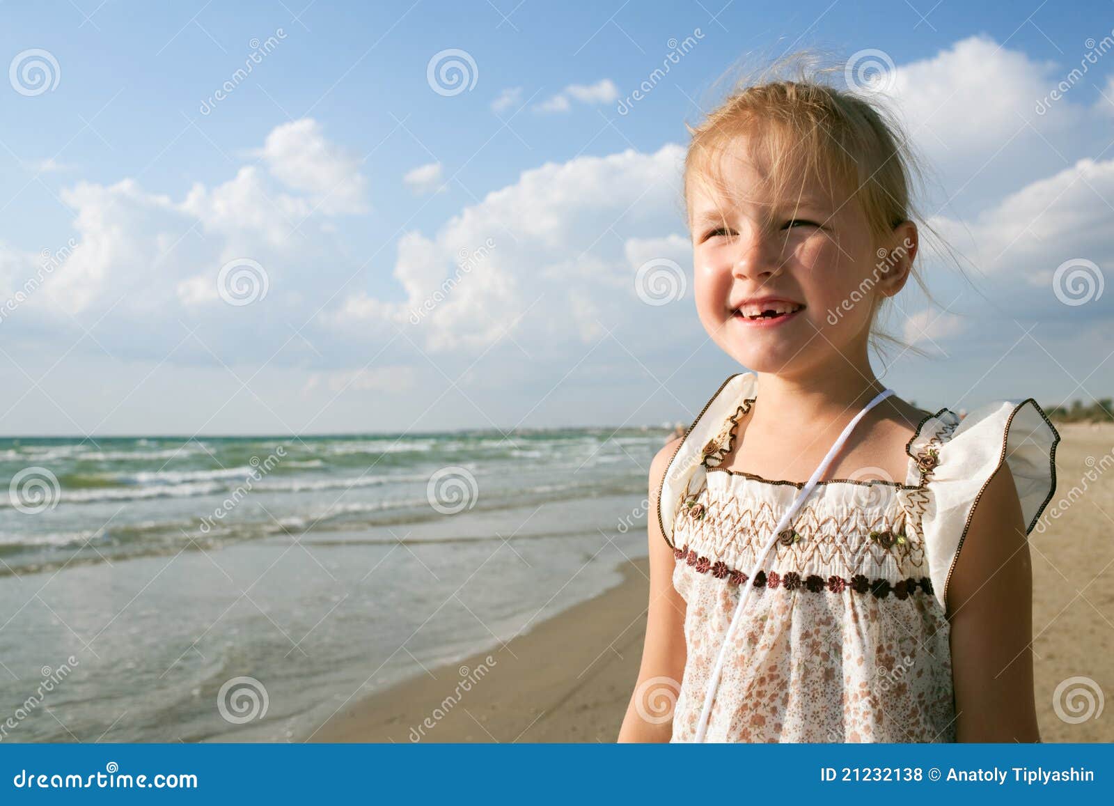 Child at the sea stock photo. Image of romantic, beach - 21232138