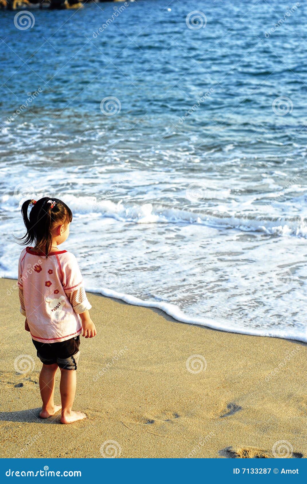 Child and sea stock image. Image of isolated, happy, preschool - 7133287
