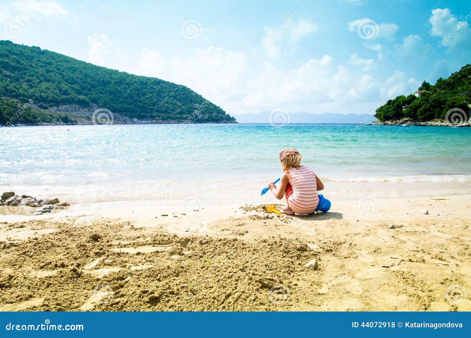 Child at seaside stock photo. Image of child, croatia - 44072918
