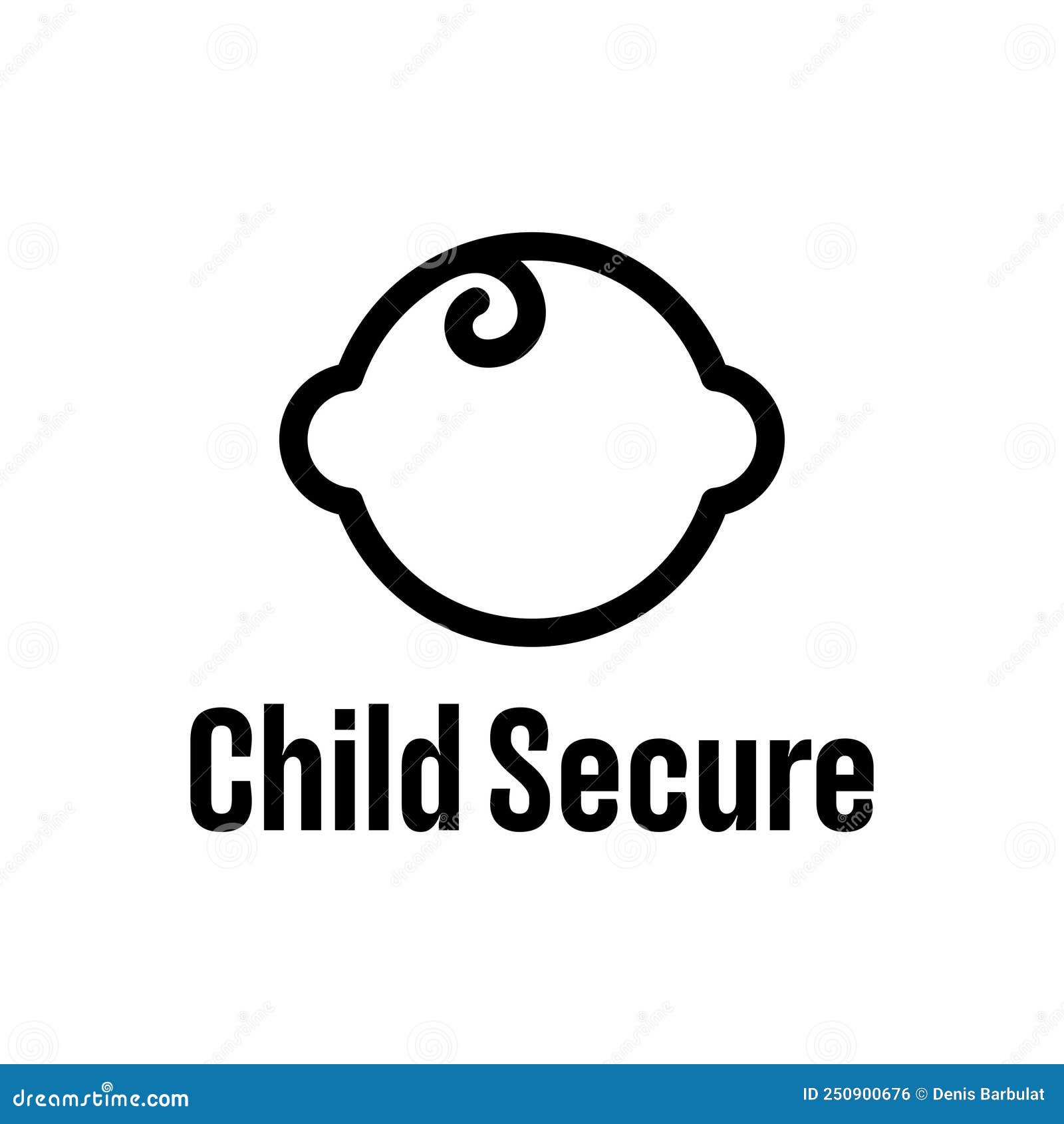 Child Secure Vector Information Sign Stock Vector - Illustration of ...