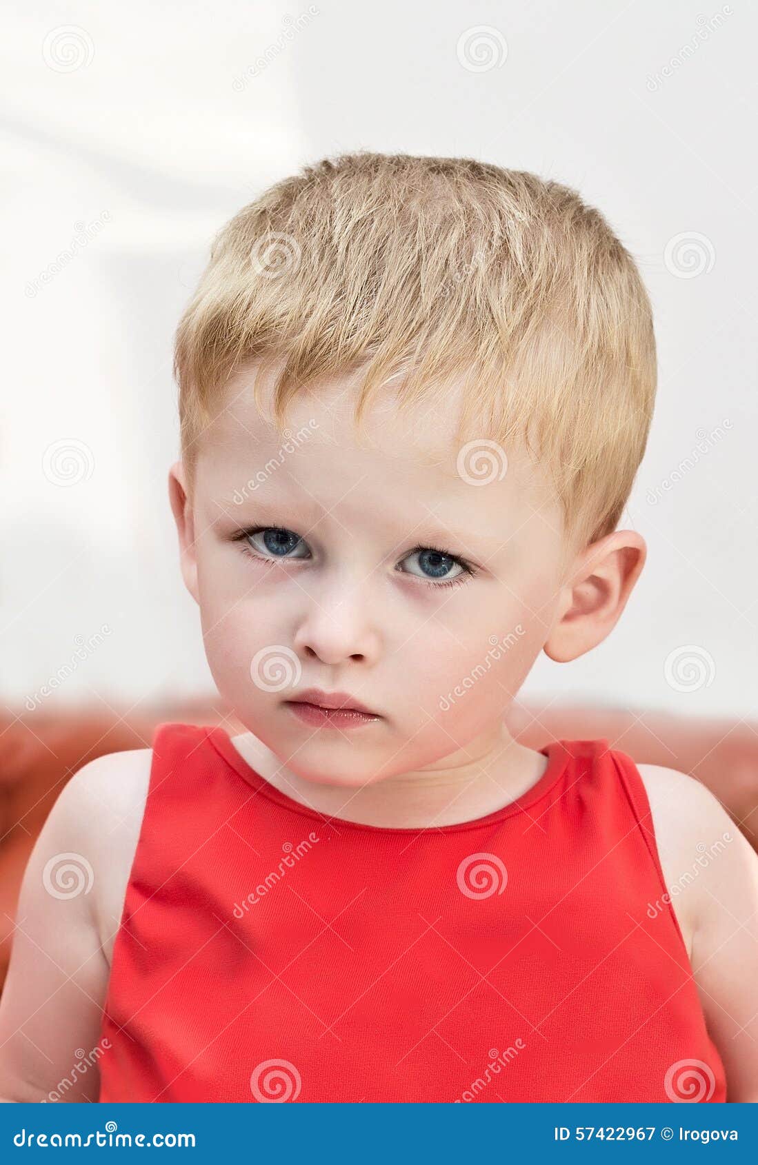 A Child with a Serious Expression on His Face Stock Image - Image of ...