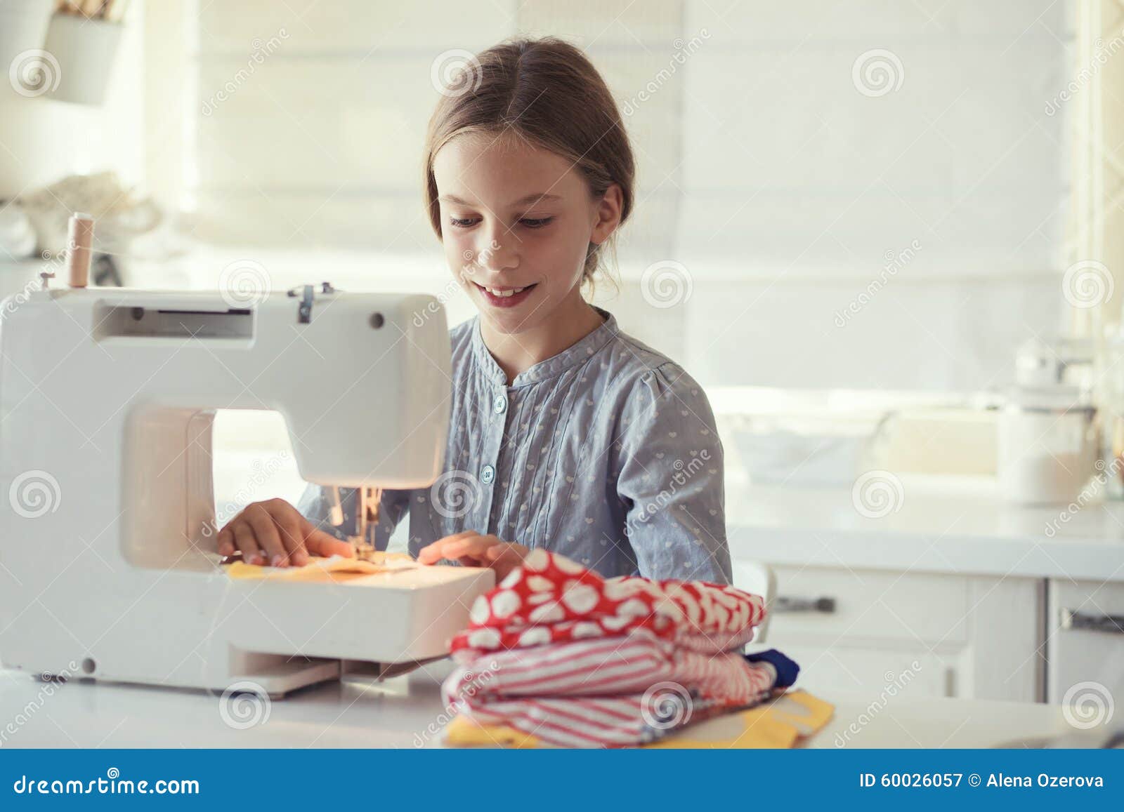 Child sewing stock image. Image of club, leisure, home - 60026057