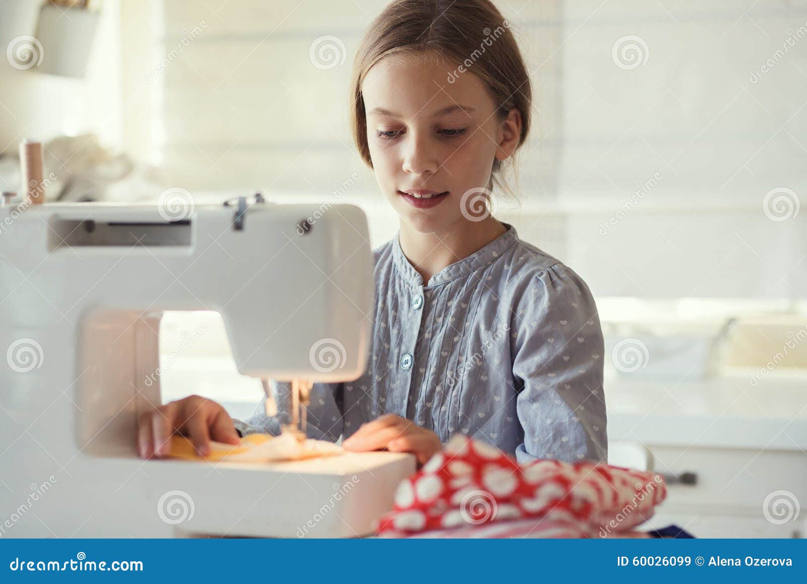 Child sewing stock image. Image of classroom, education - 60026099