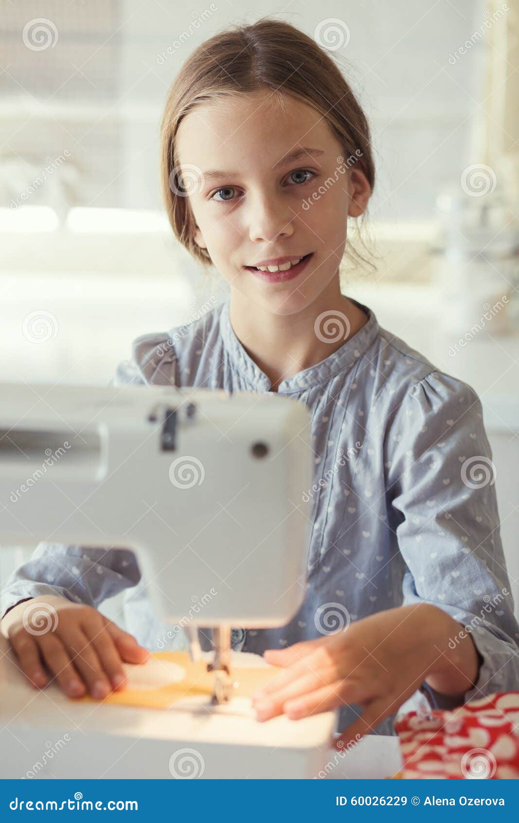 Child sewing stock image. Image of interior, clothing - 60026229