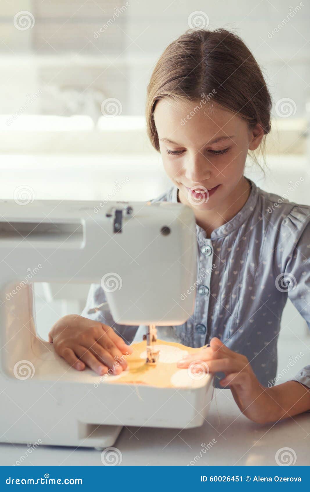 Child sewing stock image. Image of craft, class, making - 60026451