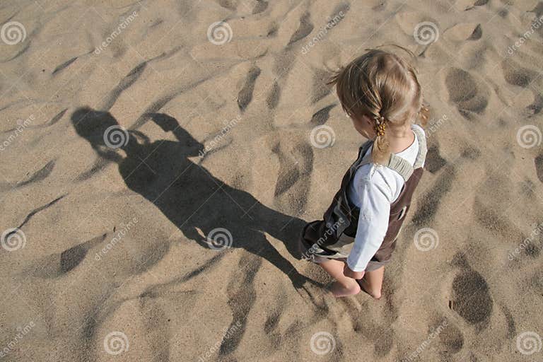 Child and shadow stock photo. Image of beach, children - 1202722
