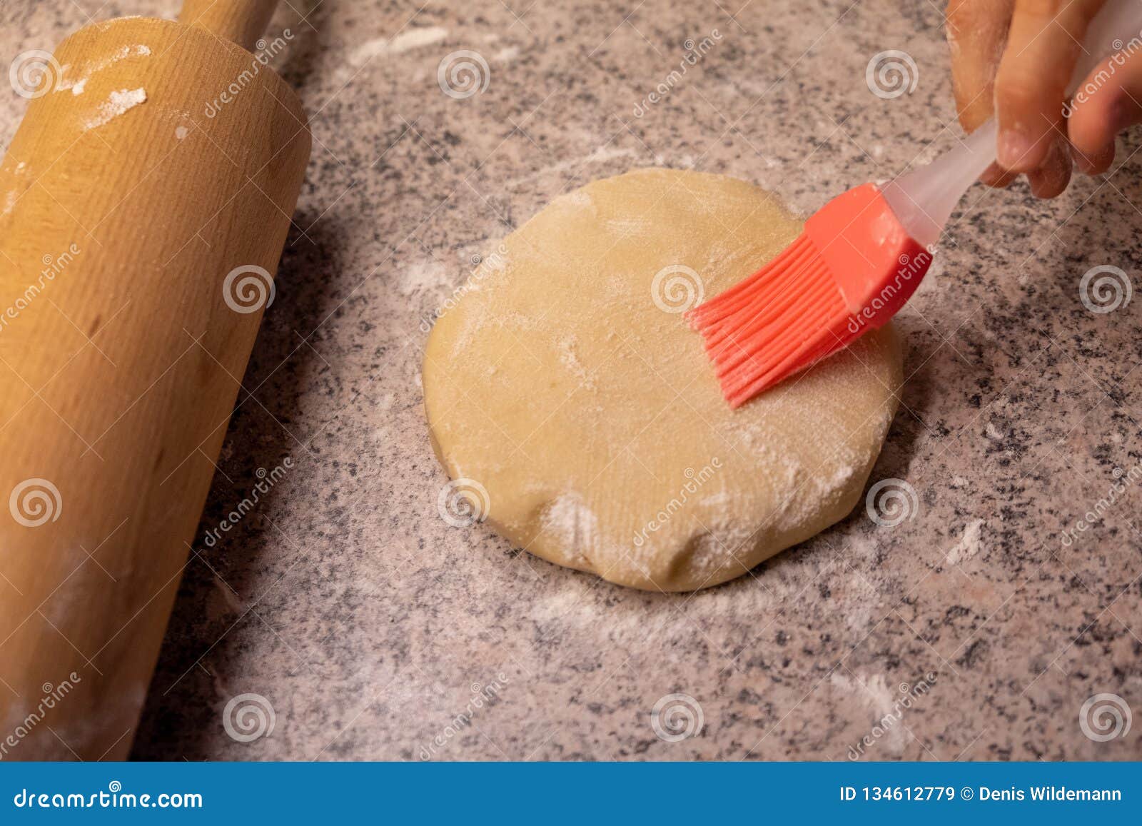 Child Shaping and Cutting Baking Cookies for Christmas Stock Image ...