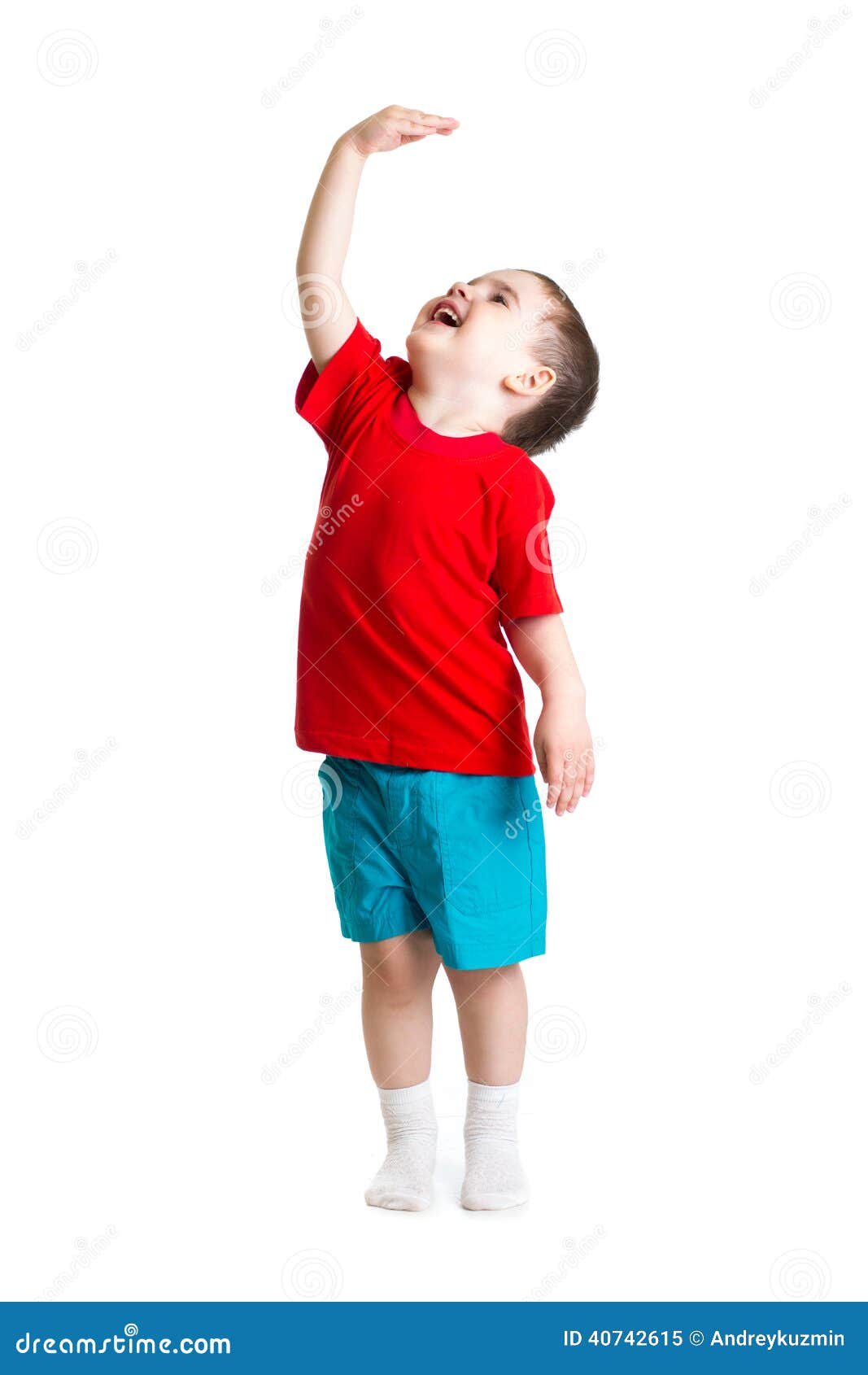 Child showing grow stock image. Image of child, isolated - 40742615