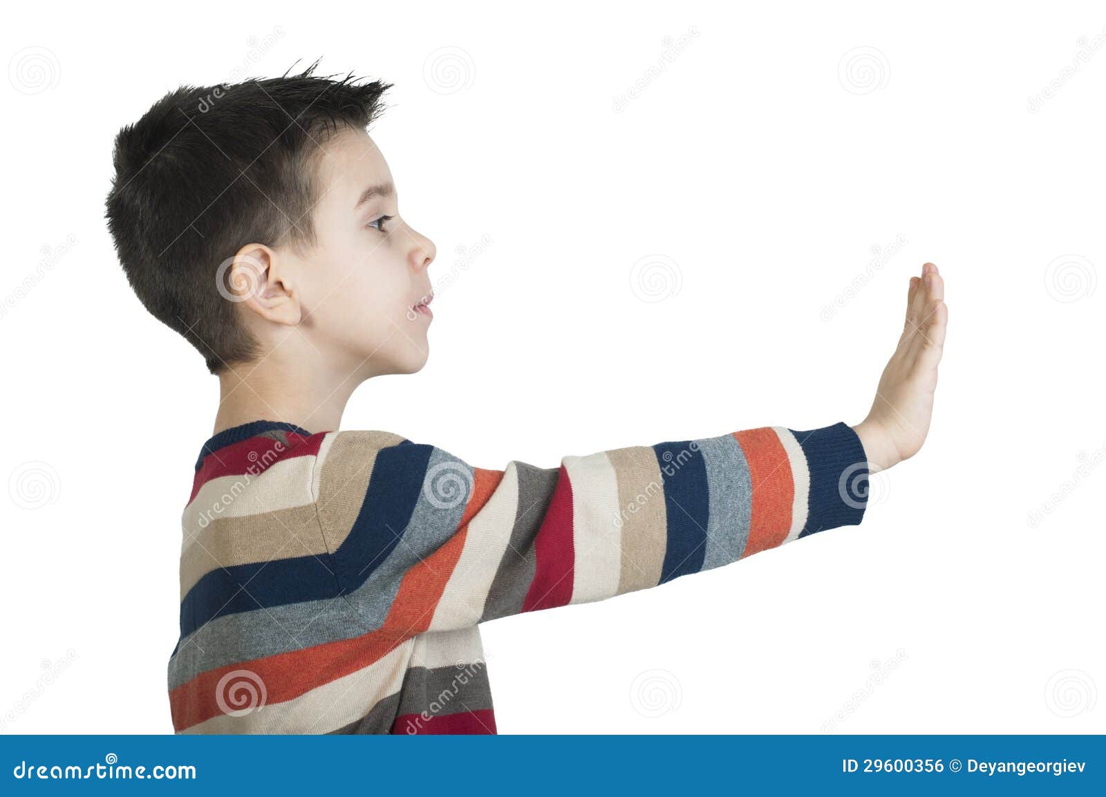 Child Showing Stop Symbol Royalty-Free Stock Image | CartoonDealer.com ...