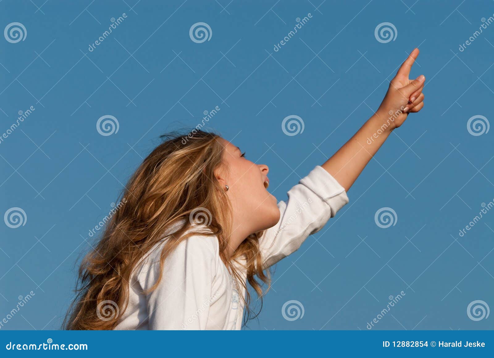 Child shows to the top stock photo. Image of looking - 12882854