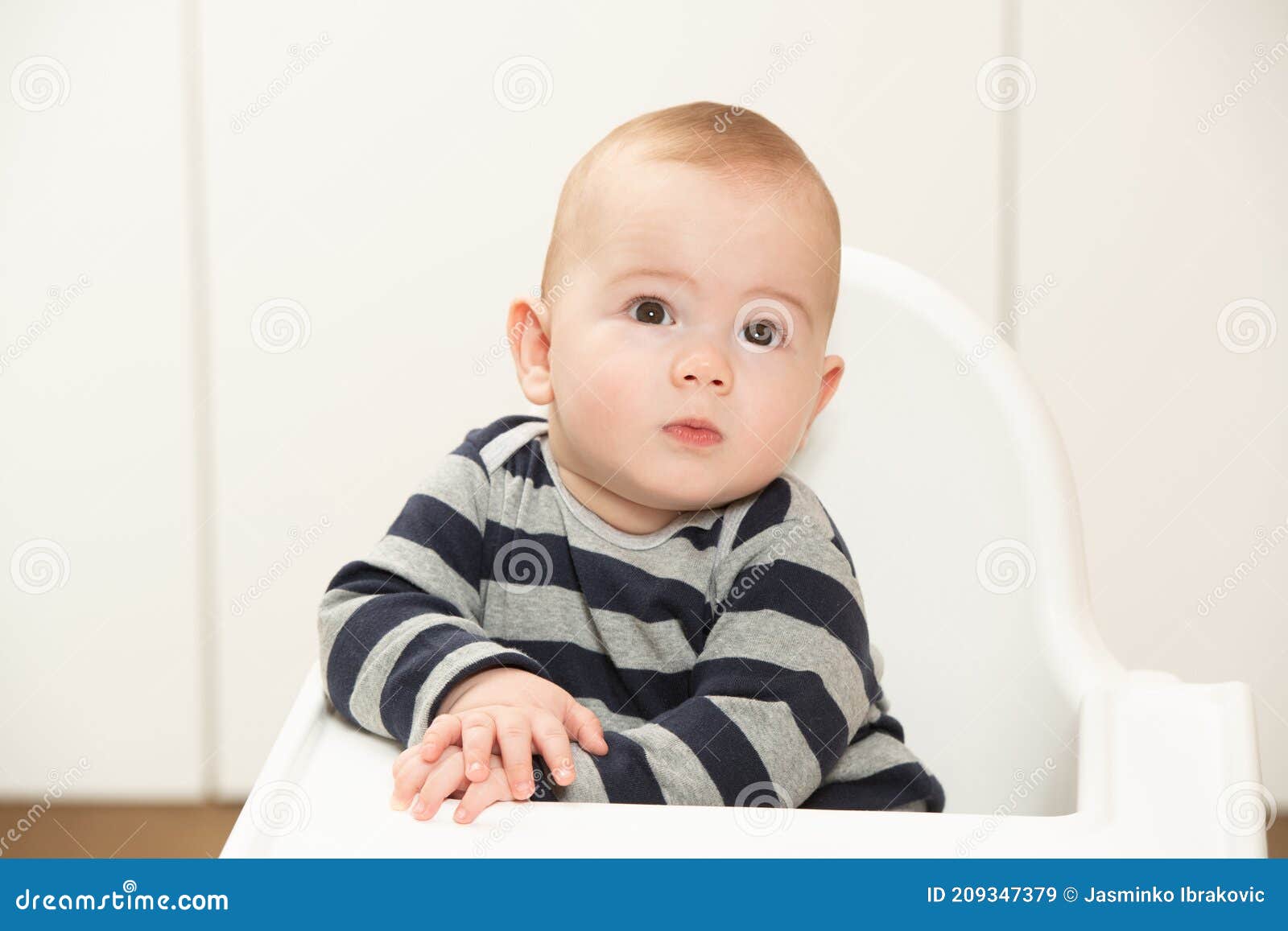 Child Sitting at Empty Table Stock Image - Image of casual, childhood ...