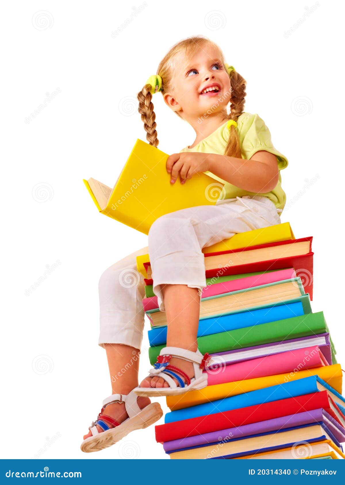 Child Sitting On Stack Of Books. Stock Photo - Image: 20314340 Child Sitting On Stack Of Books. Stock Photo - Image: 20314340