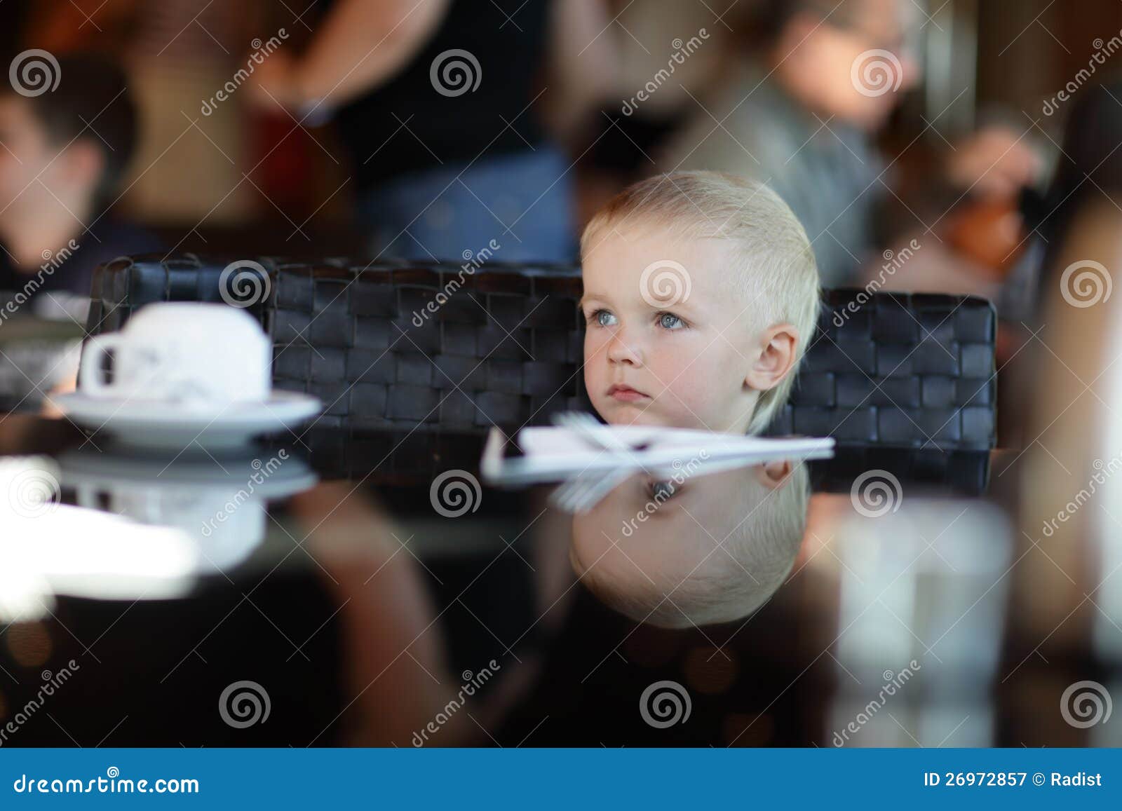 Child sitting at table stock image. Image of hungry, food - 26972857