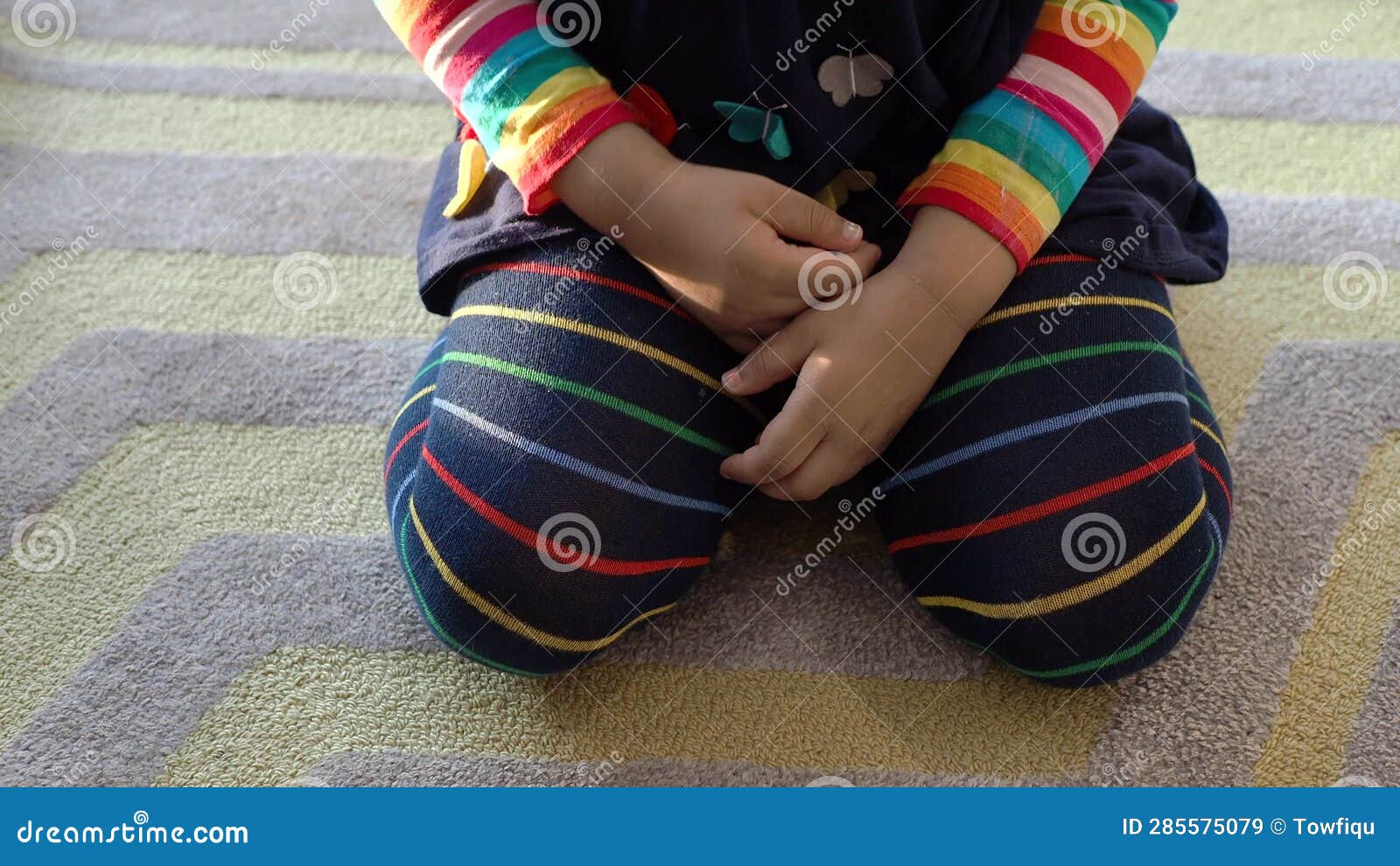 Child Sitting W Posture on the Floor . Stock Video - Video of adorable ...