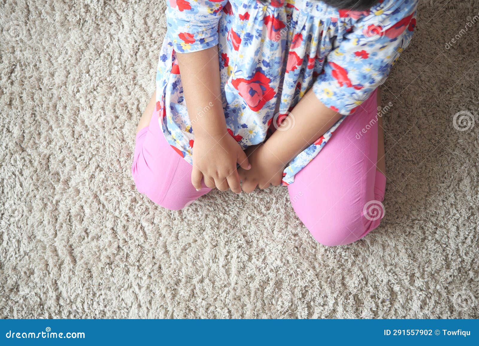 Child Sitting W Posture on the Floor . Stock Photo - Image of toddler ...