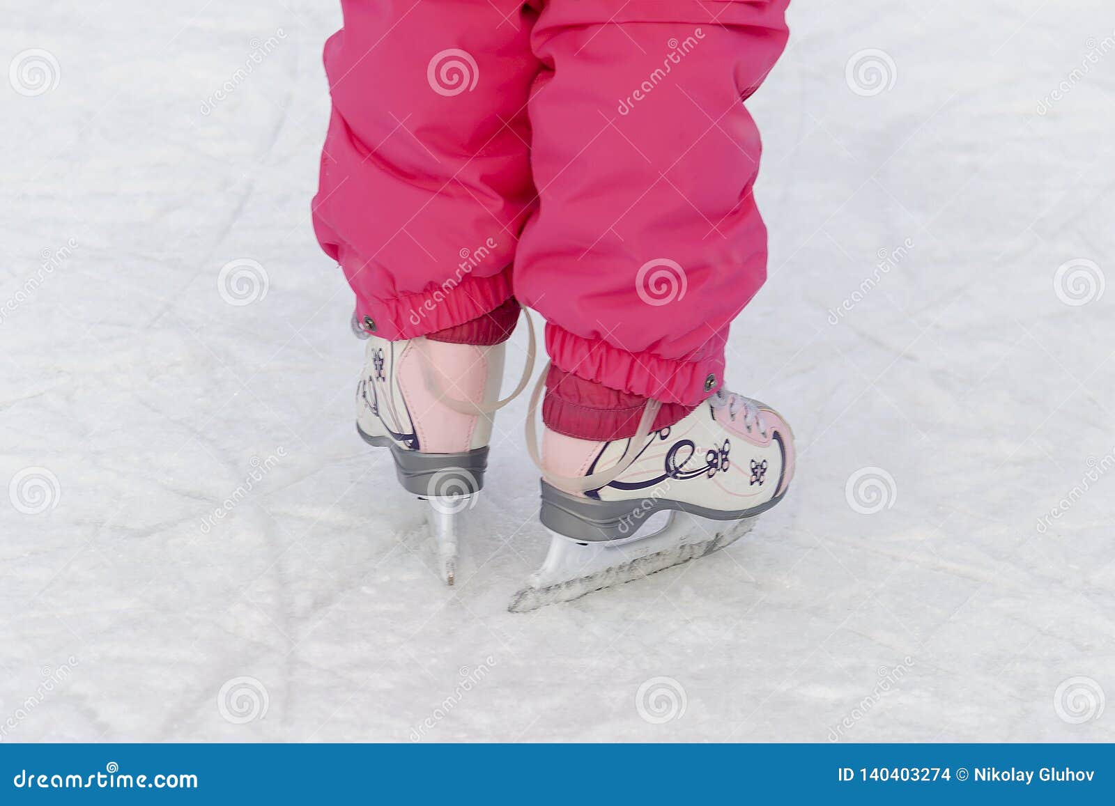 Child skating on the rink editorial stock image. Image of design ...