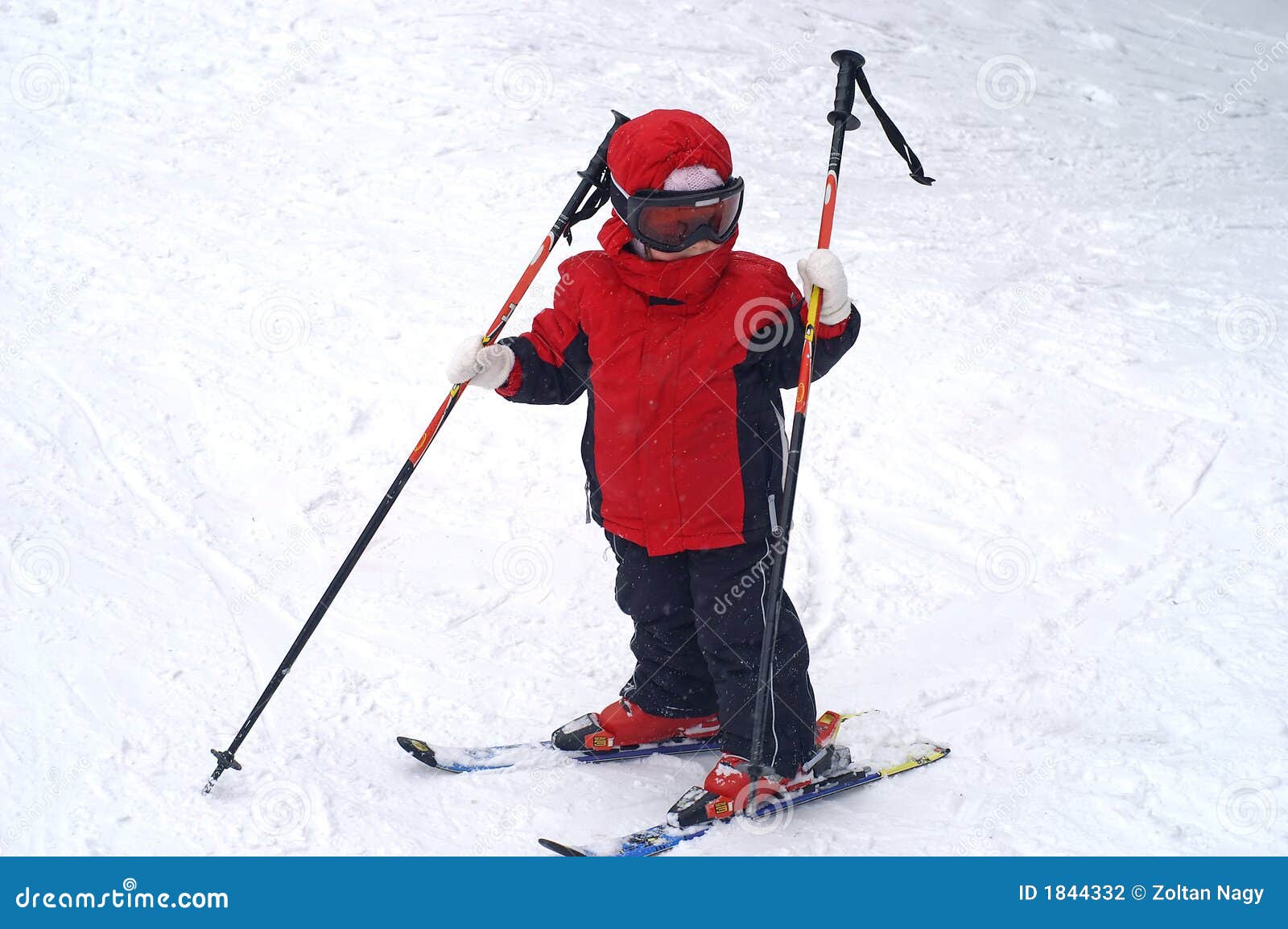 Child ski - poles stock photo. Image of mountain, girl - 1844332