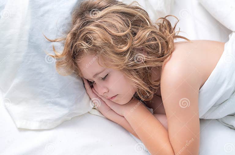 Child Sleep, Napping. Cute Kid Sleeping in Bed. Sleeping Kid Face ...