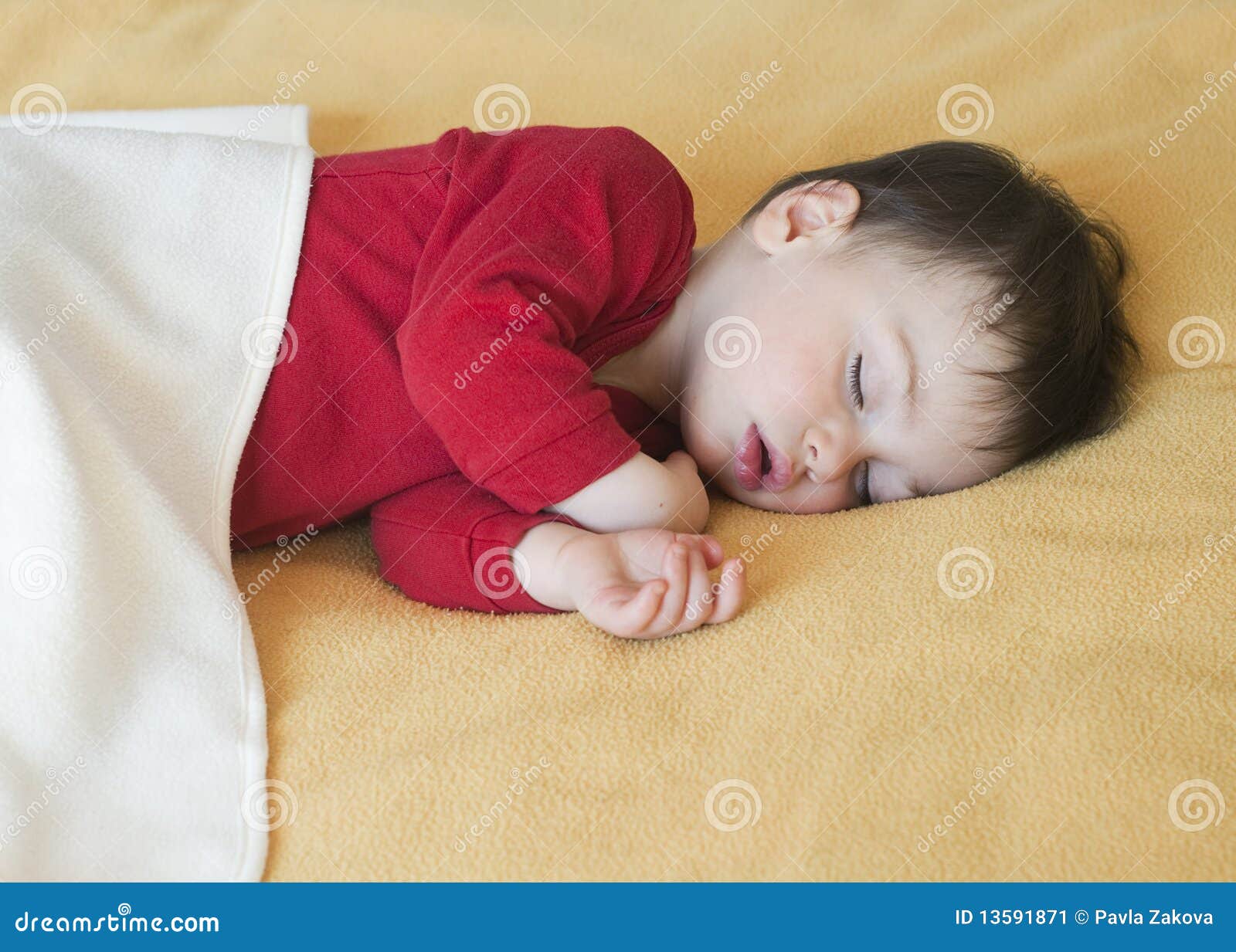 Child sleeping stock image. Image of skin, cuddly, fleece - 13591871