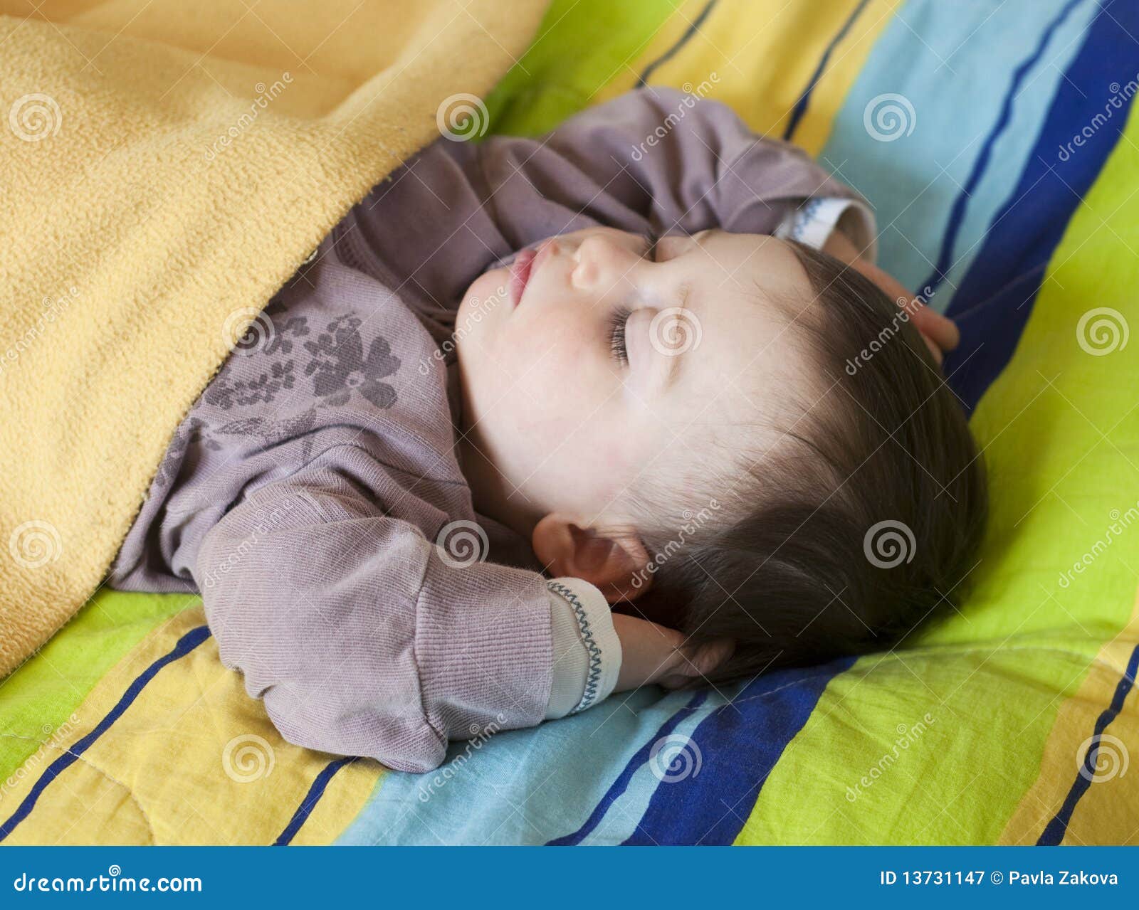 Child sleeping stock image. Image of colorful, little - 13731147