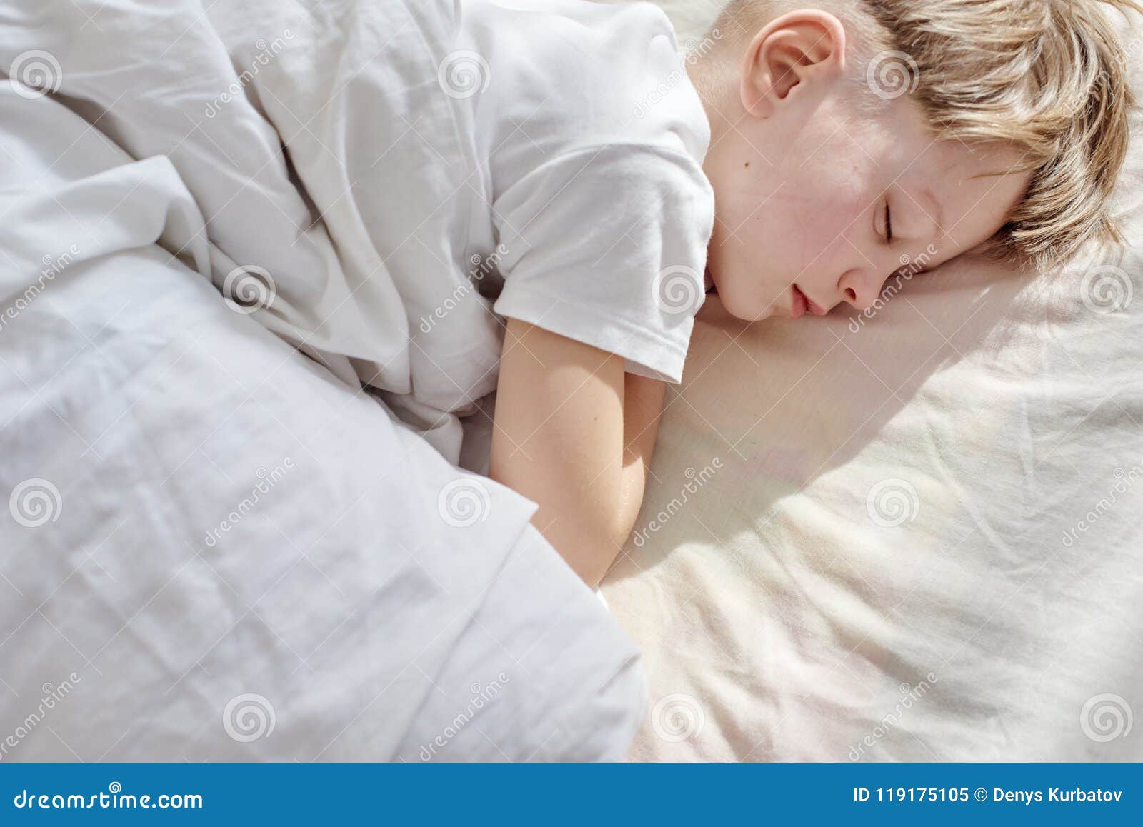 Child sleeping at home stock image. Image of morning - 119175105