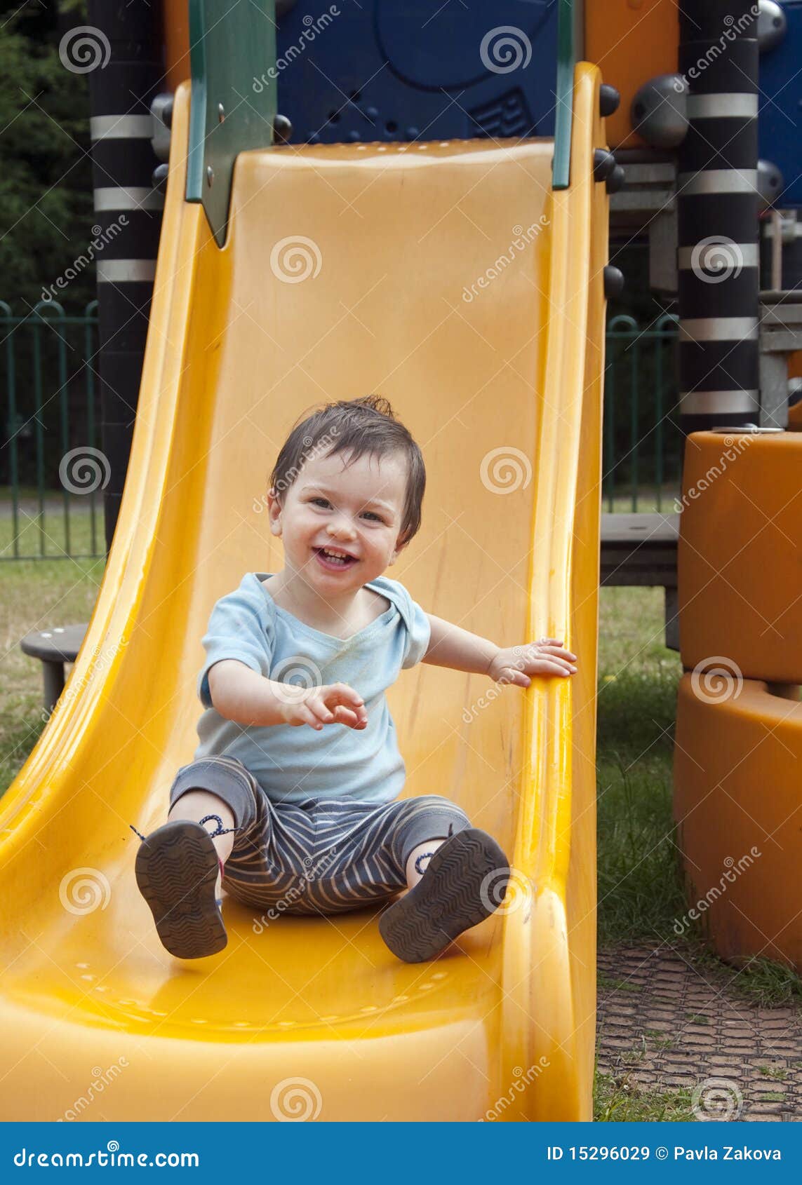 Child on a slide stock image. Image of learning, learn - 15296029