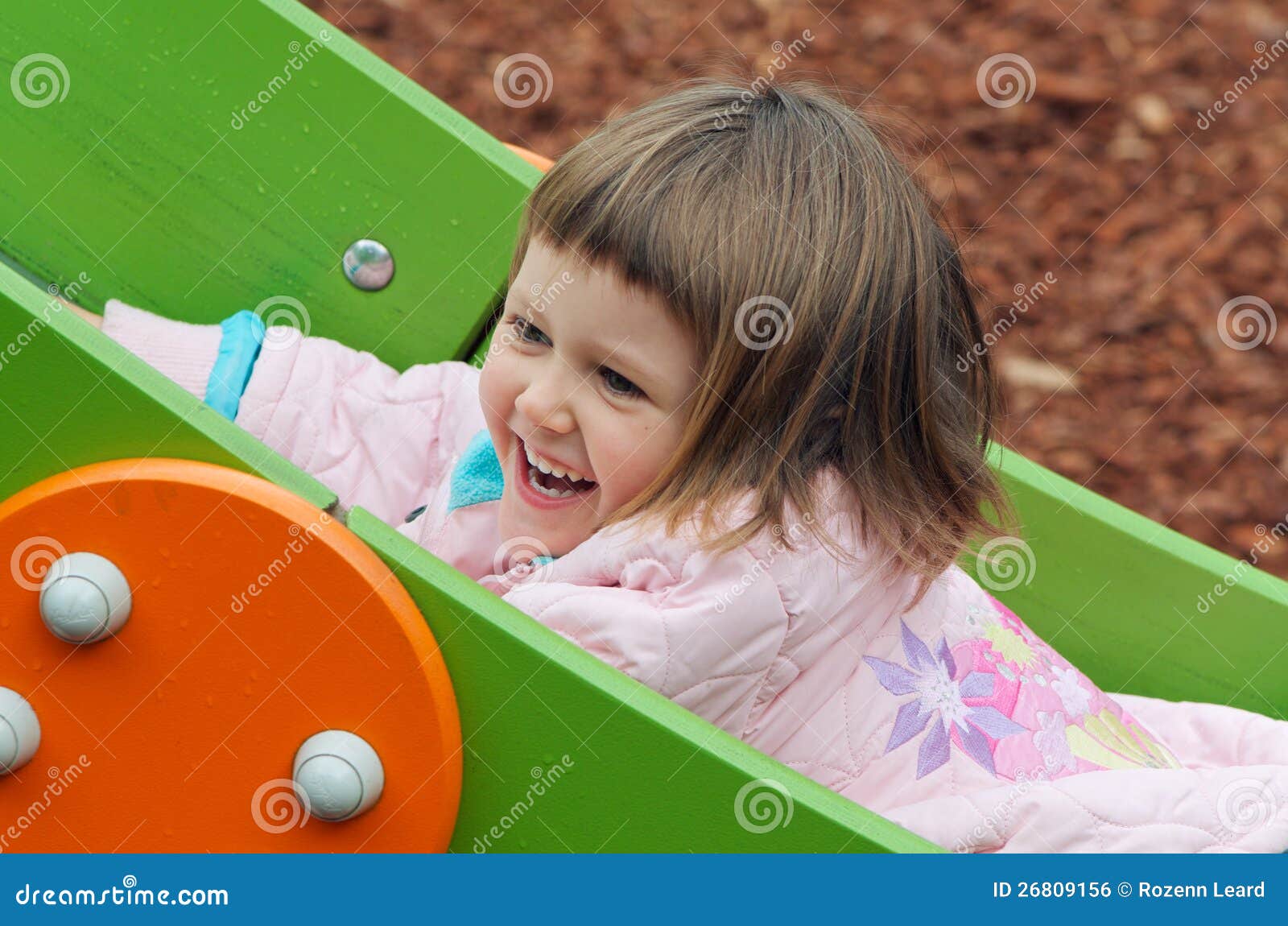 Child on slide stock photo. Image of child, playful, colour - 26809156