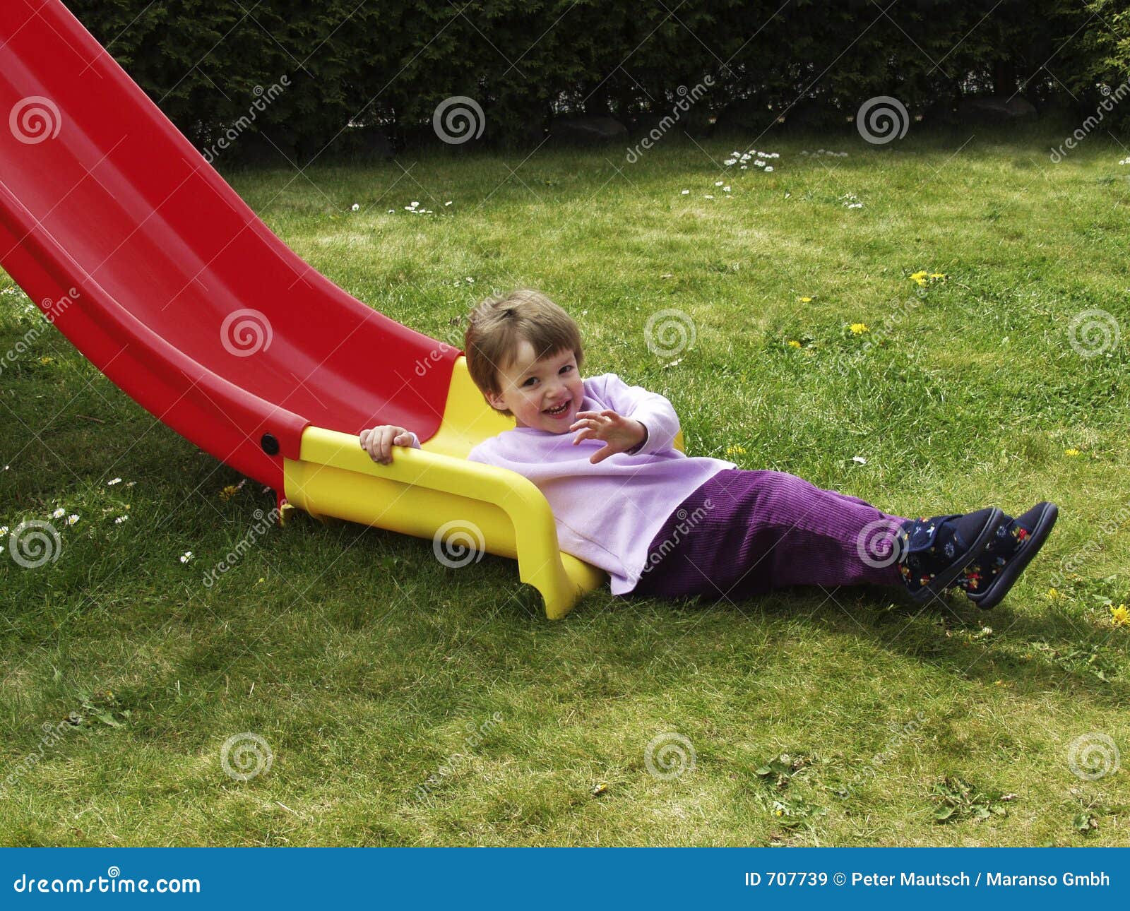 Child on a slide stock image. Image of full, brother, learn - 707739