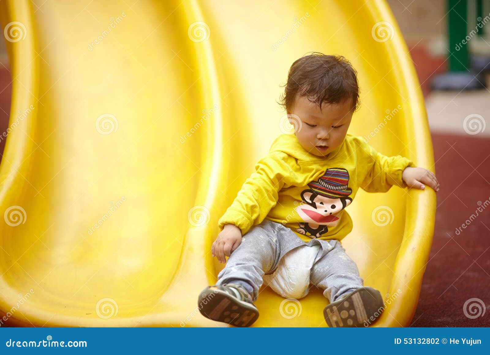 Child on a slide stock photo. Image of hope, laugh, entertainment ...