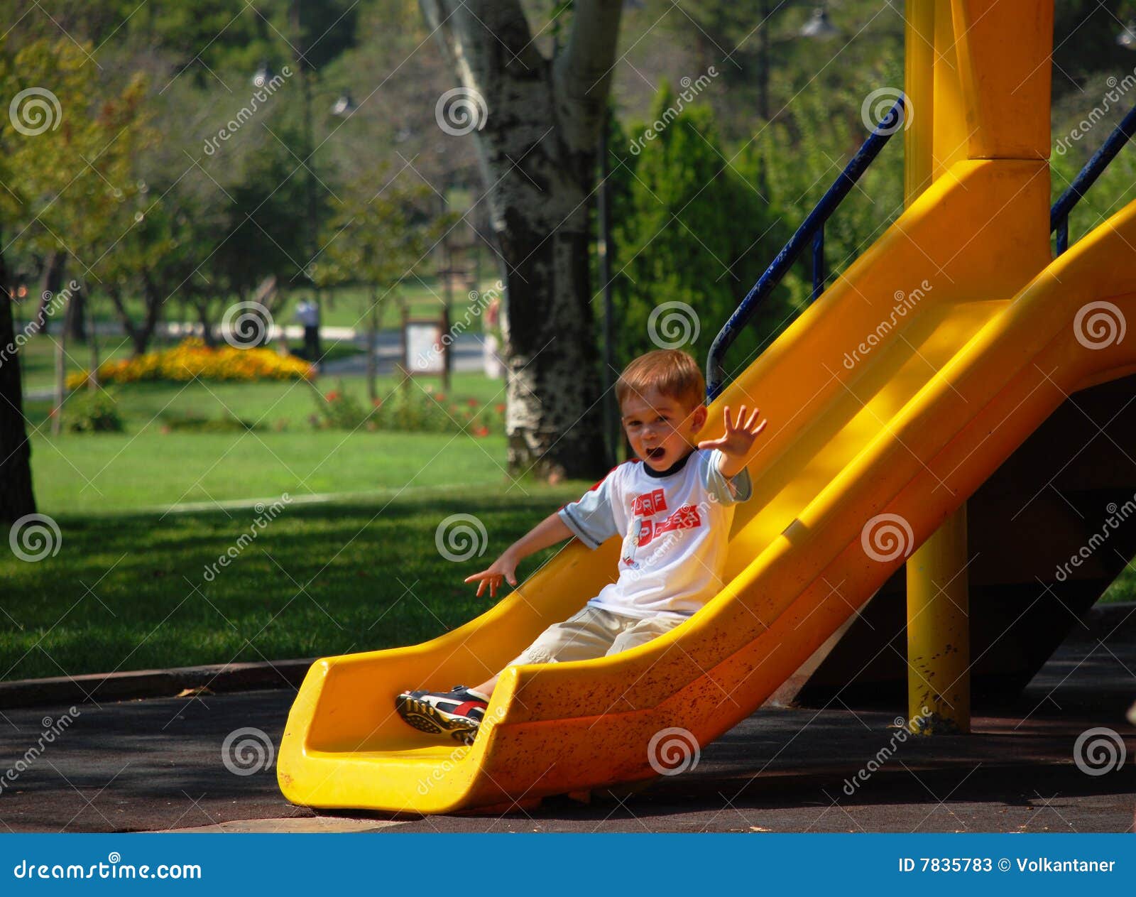 Child sliding stock image. Image of child, brother, childhood - 7835783