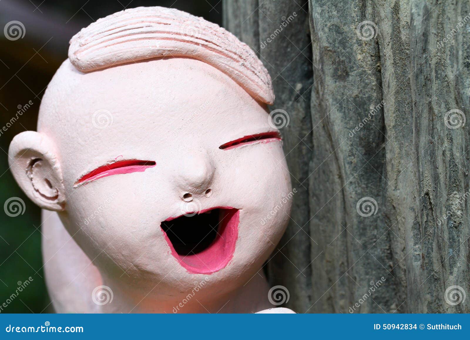 Child smile statue stock photo. Image of male, hand, blue - 50942834