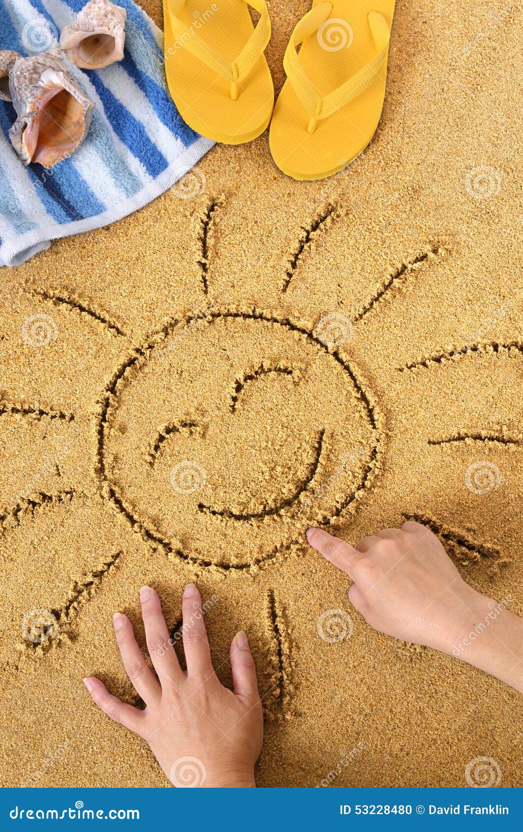 Child Beach Smiling Summer Sun Stock Photo - Image of summer, drawing ...