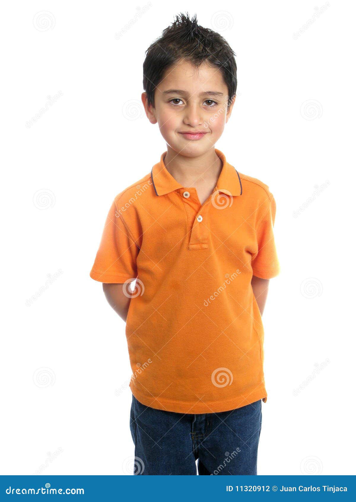 Child Smiling and Standing Isolated Stock Photo - Image of confident ...