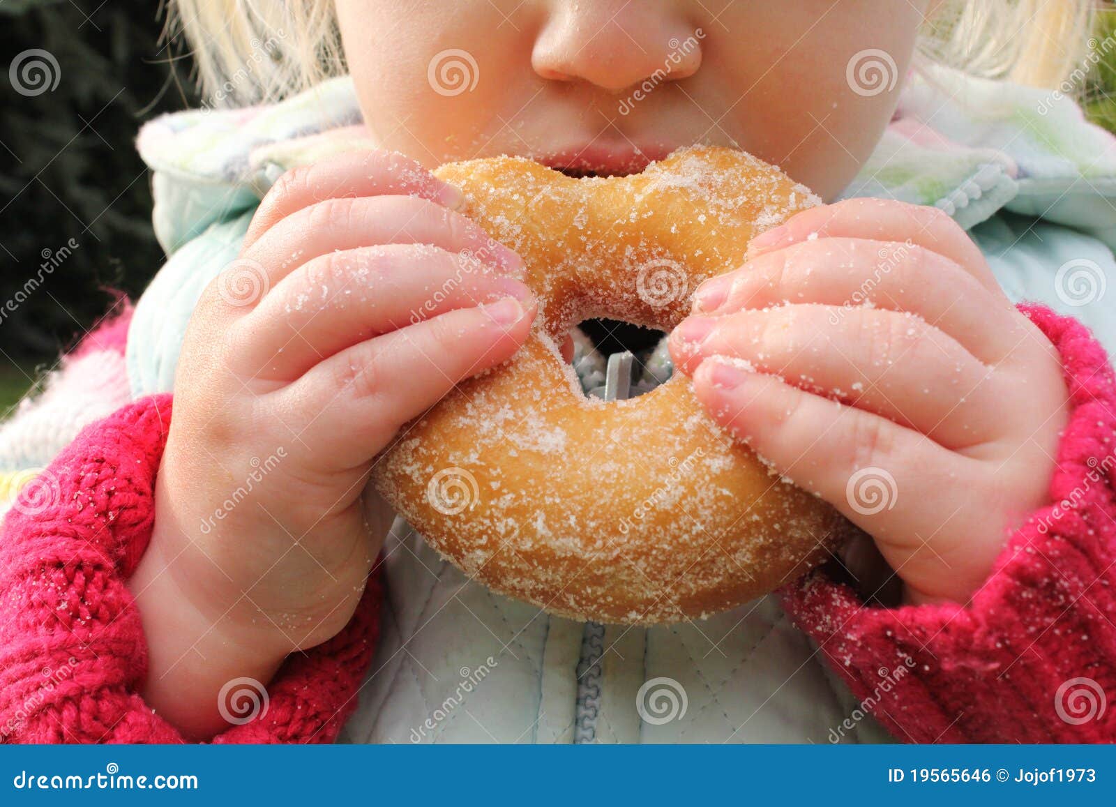 Child Snacking on Unhealthy Chocolate Donut Stock Photo - Image of ...