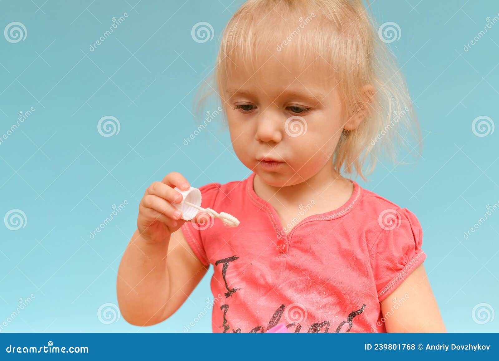 A Child with Soap Bubbles is Having Fun on His Holiday Stock Photo ...
