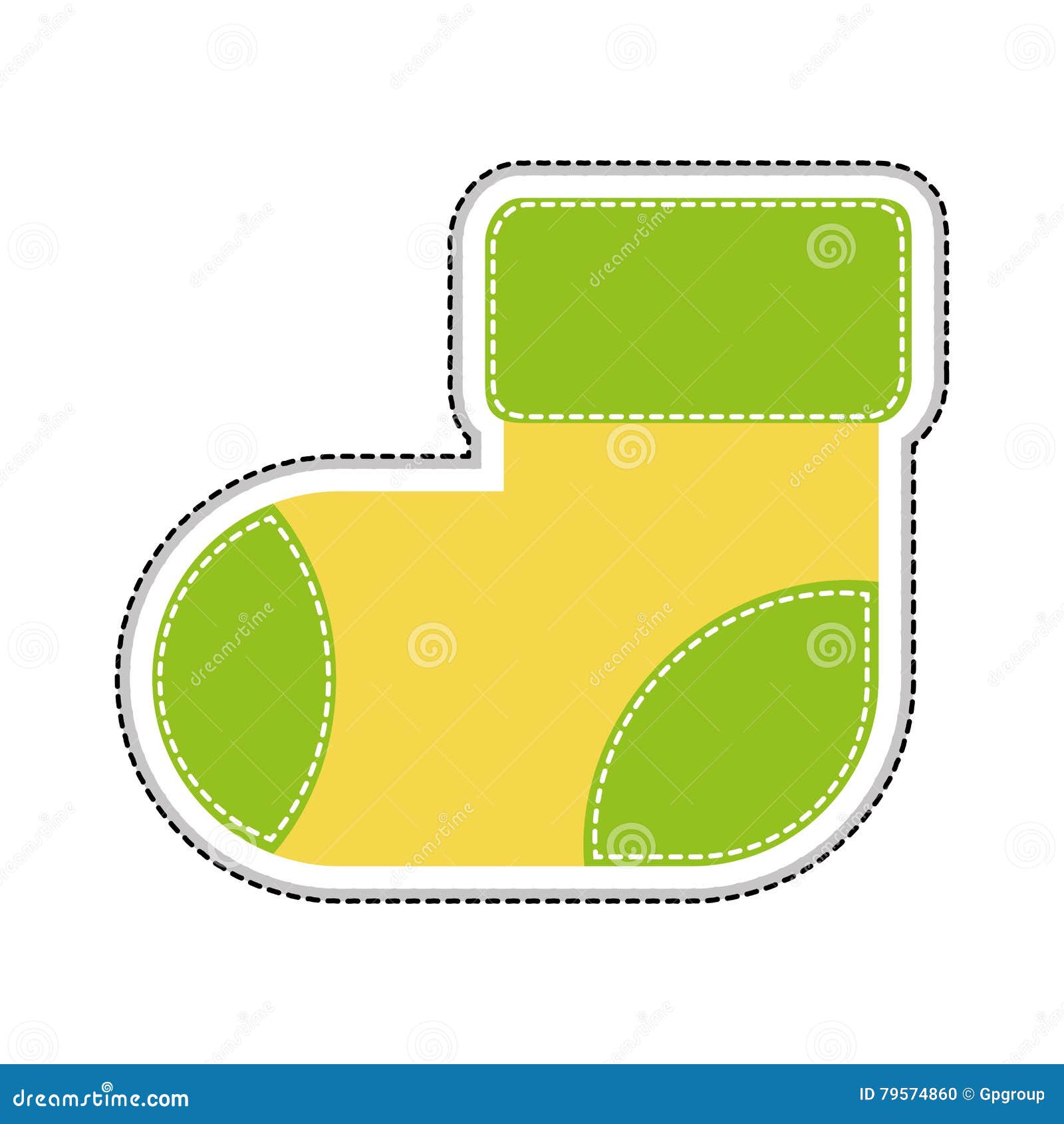 Child sock icon image stock vector. Illustration of active - 79574860