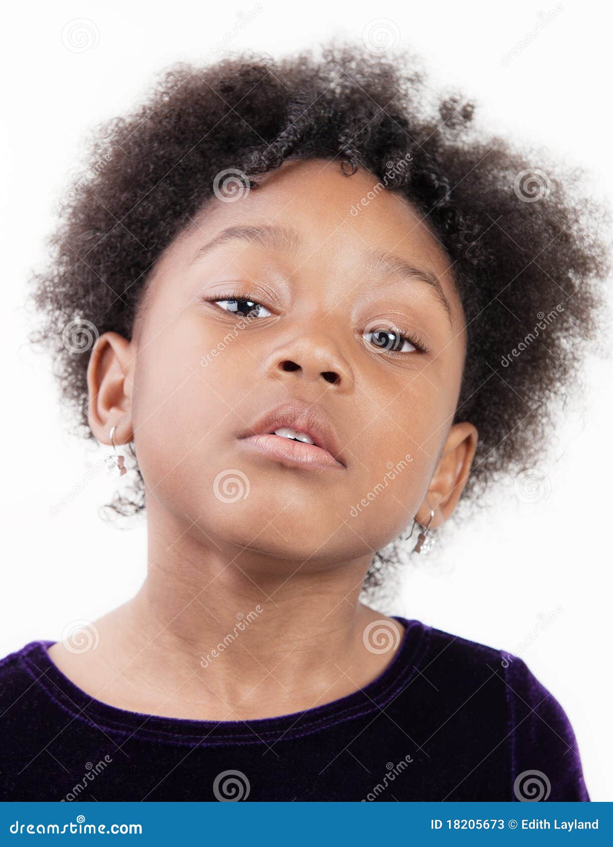 Child with Soft Attitude stock image. Image of earrings - 18205673