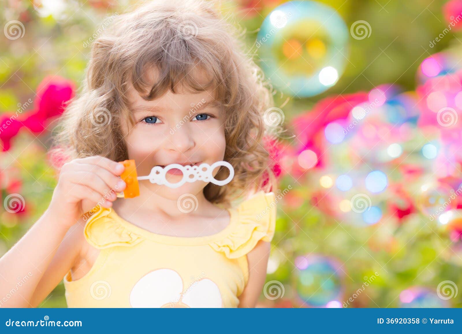 Child in spring stock photo. Image of spring, enjoy, play - 36920358