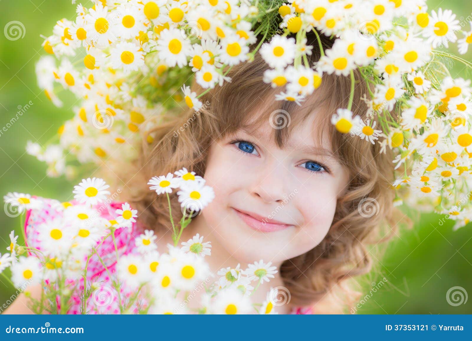Child in spring stock image. Image of holiday, flower - 37353121