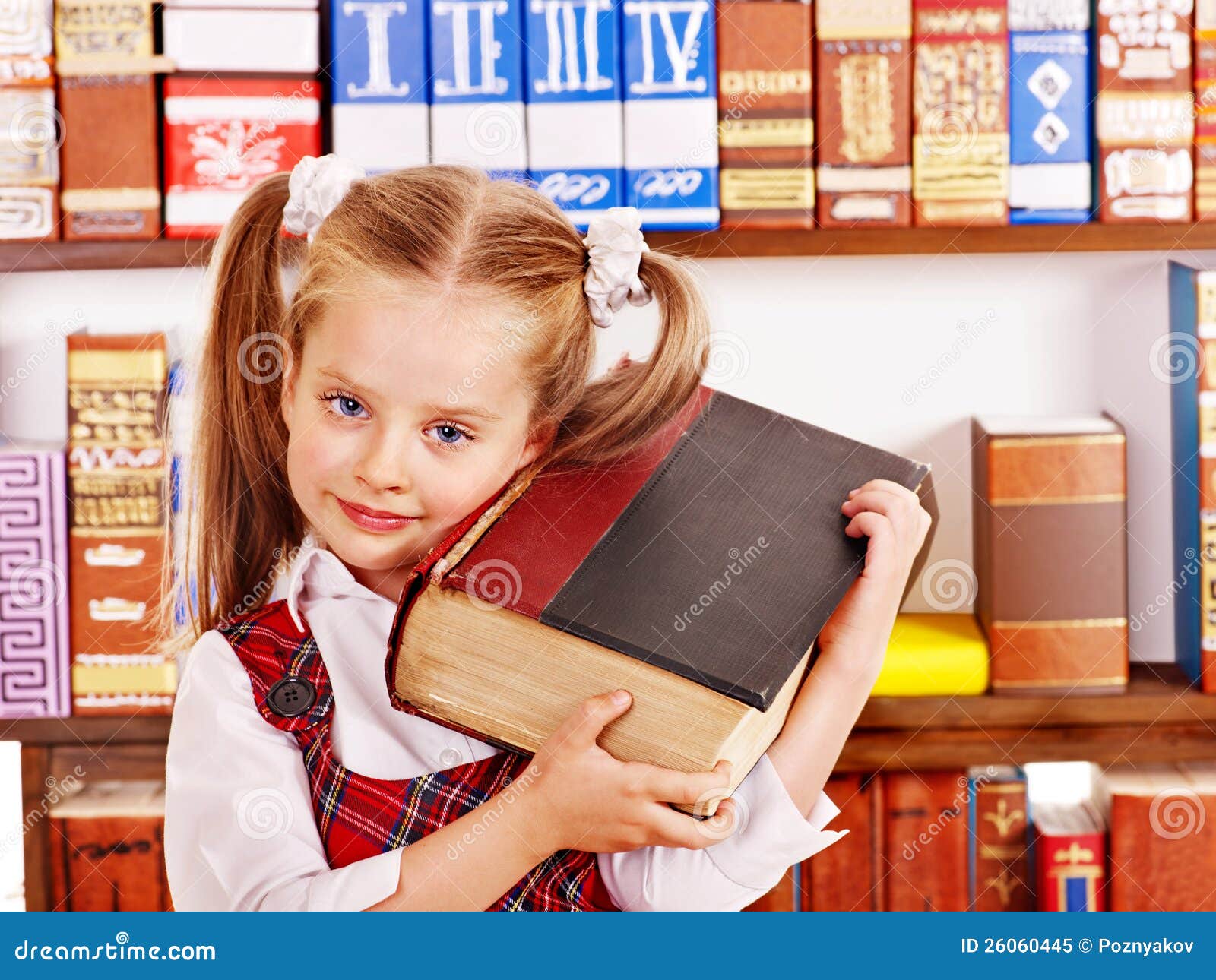 Child with stack book. stock image. Image of beauty, learn - 26060445